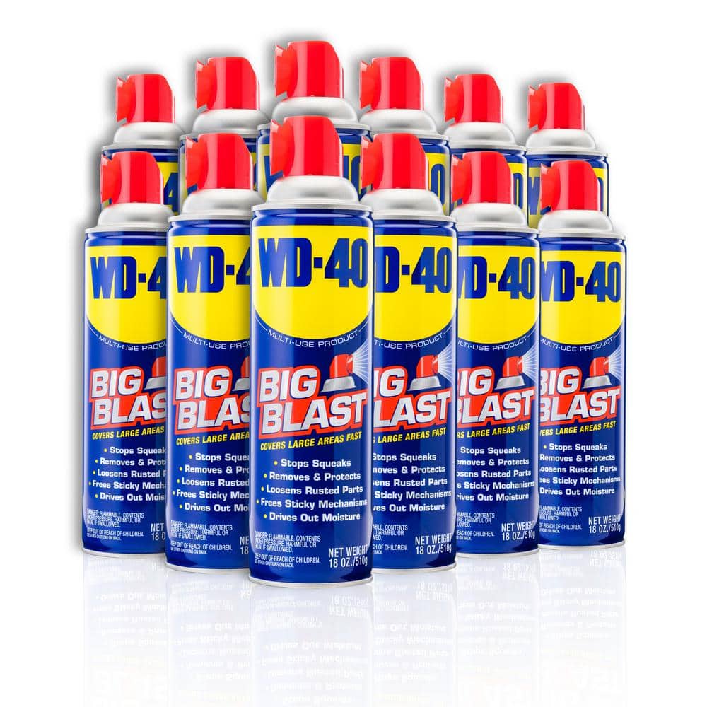 WD-40 18 oz. Big Blast, Multi-Purpose Lubricant Spray (12-pack) 490095 ...