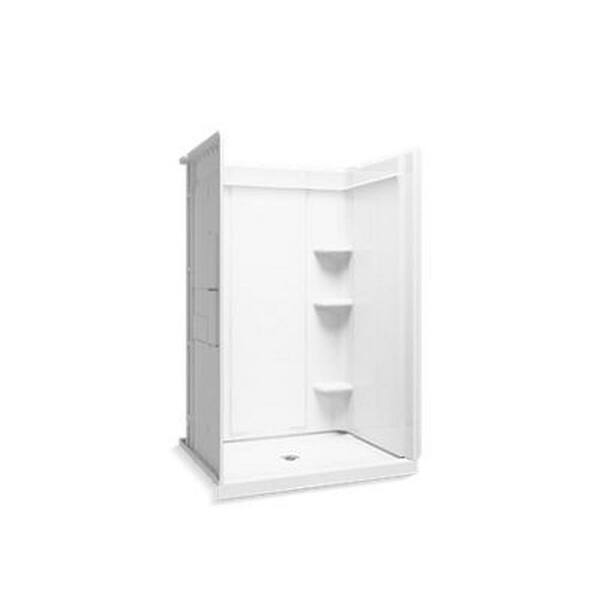 Sterling Medley 48 in. L x 34 in. W x 34 in. H 4-Piece Alcove Shower ...
