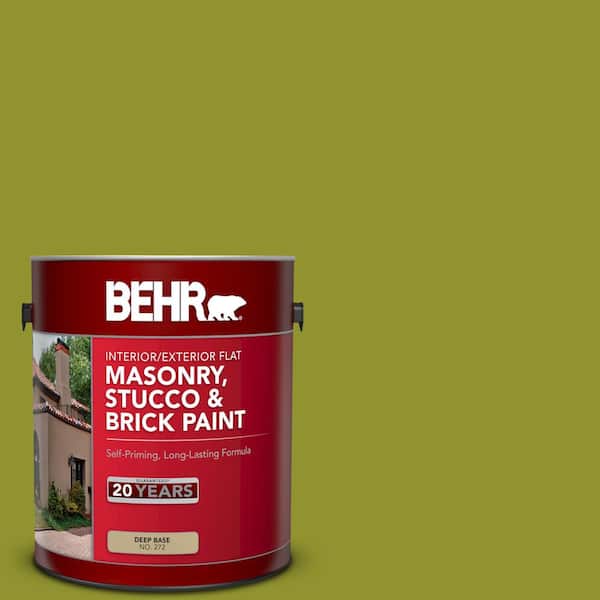 BEHR 1 gal. #P350-7 Lazy Lizard Flat Interior/Exterior Masonry, Stucco ...
