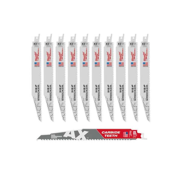 Milwaukee 9 in. 7/11 TPI WRECKER Demolition Multi-Material SAWZALL ...