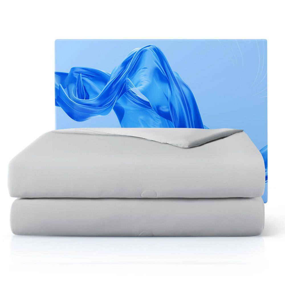 Valthie Cooling Blanket for Hot Sleepers Twin Gray Knitted Nylon ...