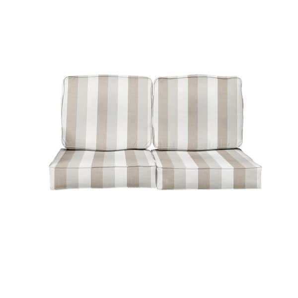 SORRA HOME 25 x 25 Sunbrella Direction Linen Deep Seating Indoor ...