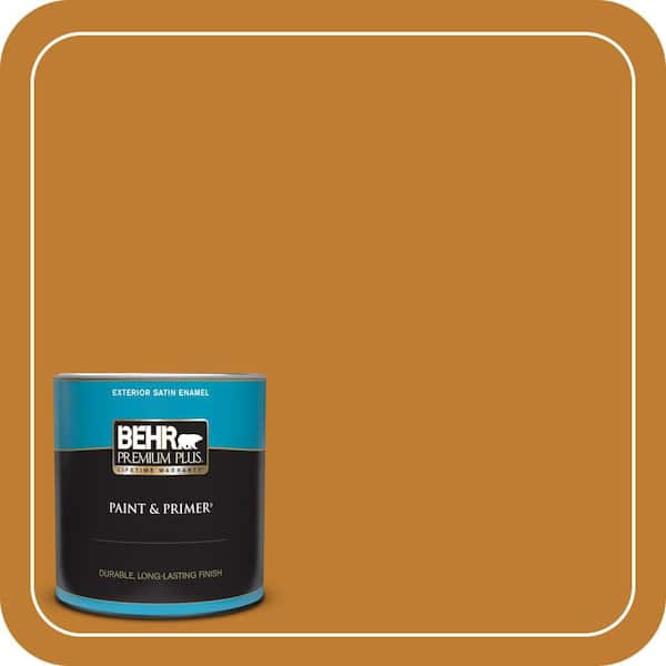 BEHR PREMIUM PLUS 1 qt. #S-H-310 Autumn Fest Satin Enamel Exterior ...