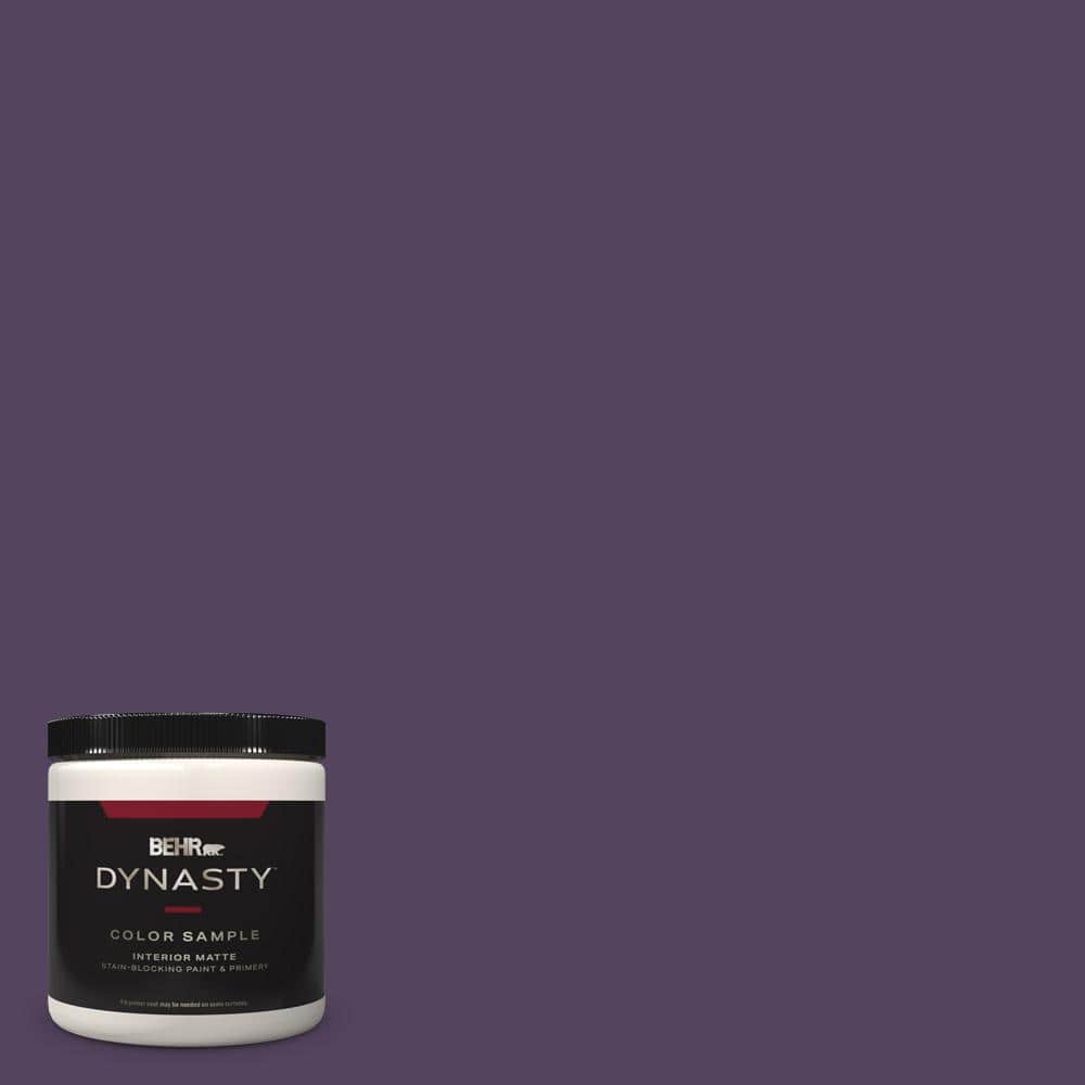 BEHR DYNASTY 8 oz. #S-H-670 Plum Matte Stain-Blocking Interior/Exterior ...
