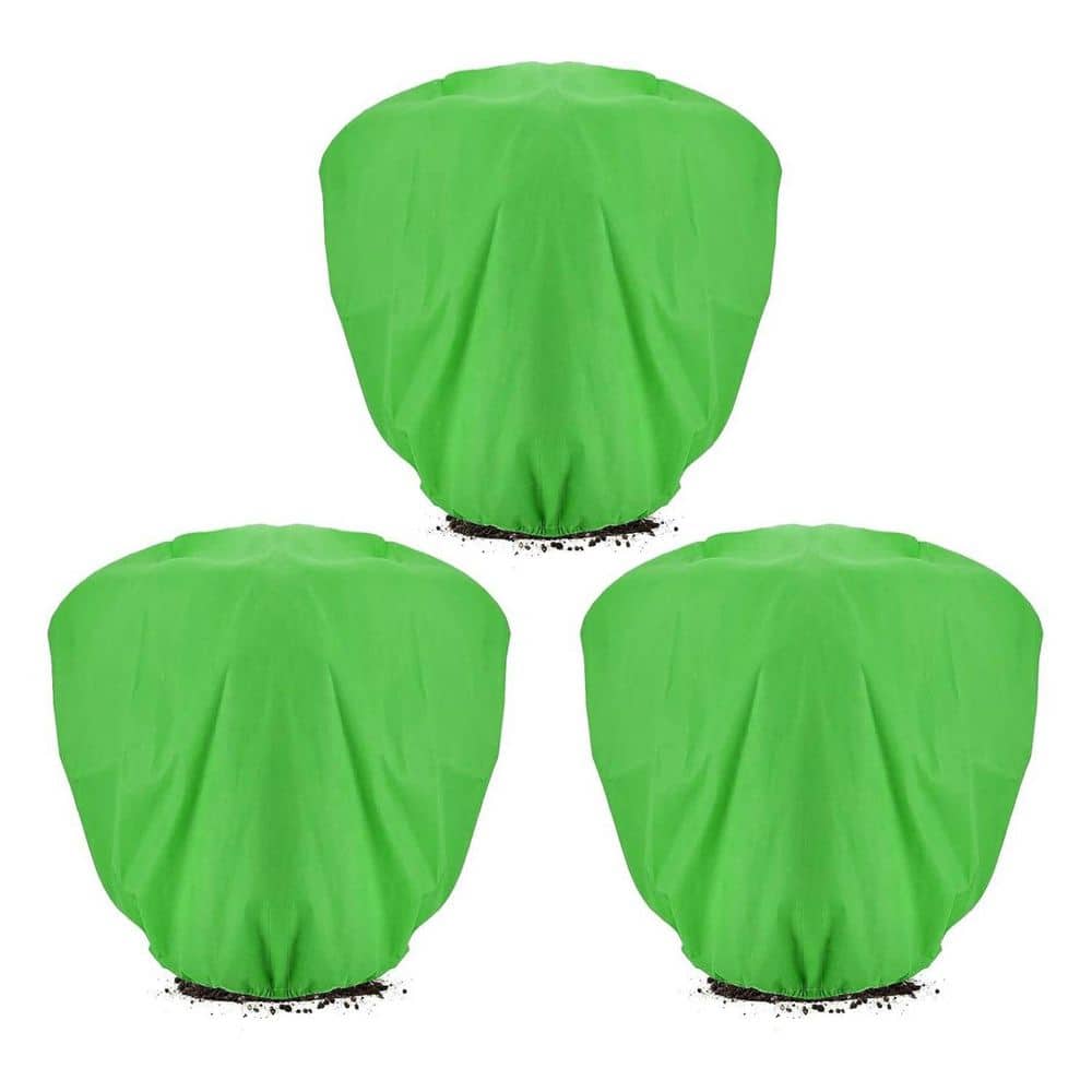 Angel Sar 39.3 in. Green Non-Woven Plant Cover with Drawstring for ...