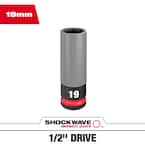 Milwaukee SHOCKWAVE 1/2 in. Drive 19 mm. Lug Nut Impact Socket (1-Pack ...