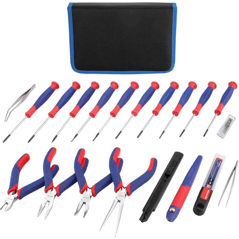 OBJLGEV 33-Piece Precision Repair Tool Set with Screwdrivers Pliers ...