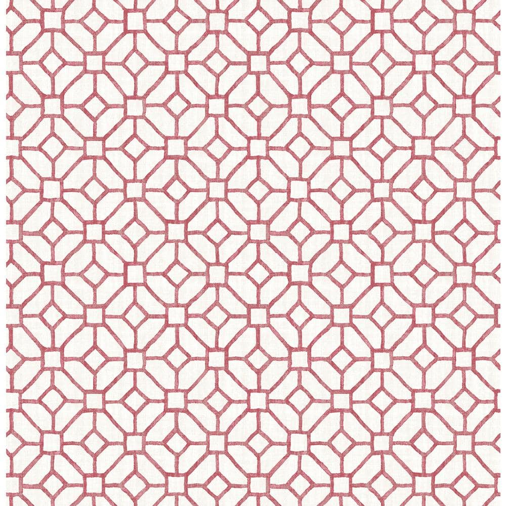 A-Street Prints Gigi Ruby Geometric Ruby Wallpaper Sample 2657-22240SAM ...