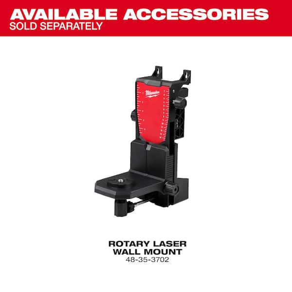 Milwaukee M18 4000 ft. Red Exterior Dual Slope Rotary Laser Level Kit ...