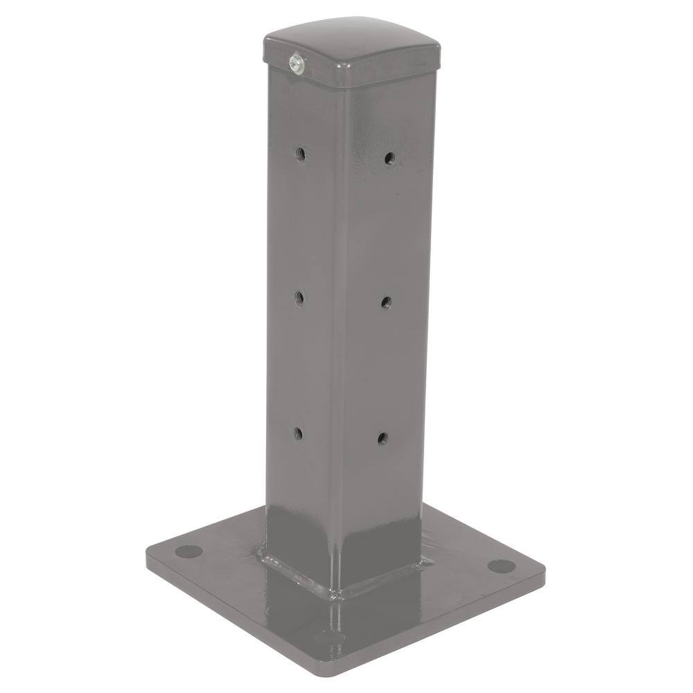 Vestil 18 in. Gray Semi Gloss Bolt-On Style Rigid Tube Guardrail Post ...