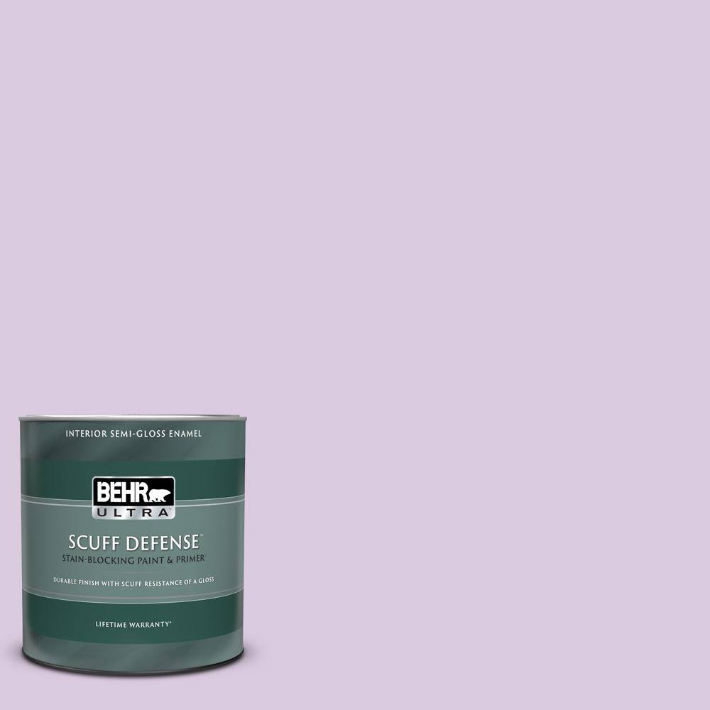 BEHR ULTRA 1 qt. #660C-2 Violet Mist Extra Durable Semi-Gloss Enamel ...