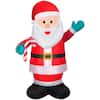 7 ft. Tall Waving Santa with Candy Cane 116712X - The Home Depot