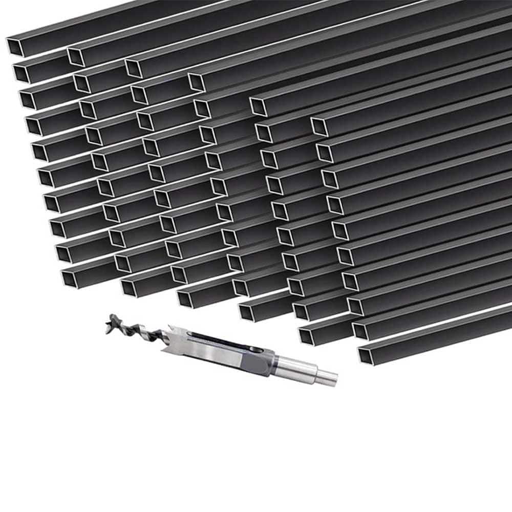 Afoxsos Deck Balusters 60-Pack 36 in. x 3/4 in. Aluminum Square Spindles Black for Railing and ...