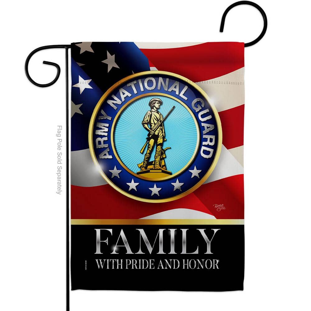 Breeze Decor 13 in. x 18.5 in. US Army National Guard Family Honor ...