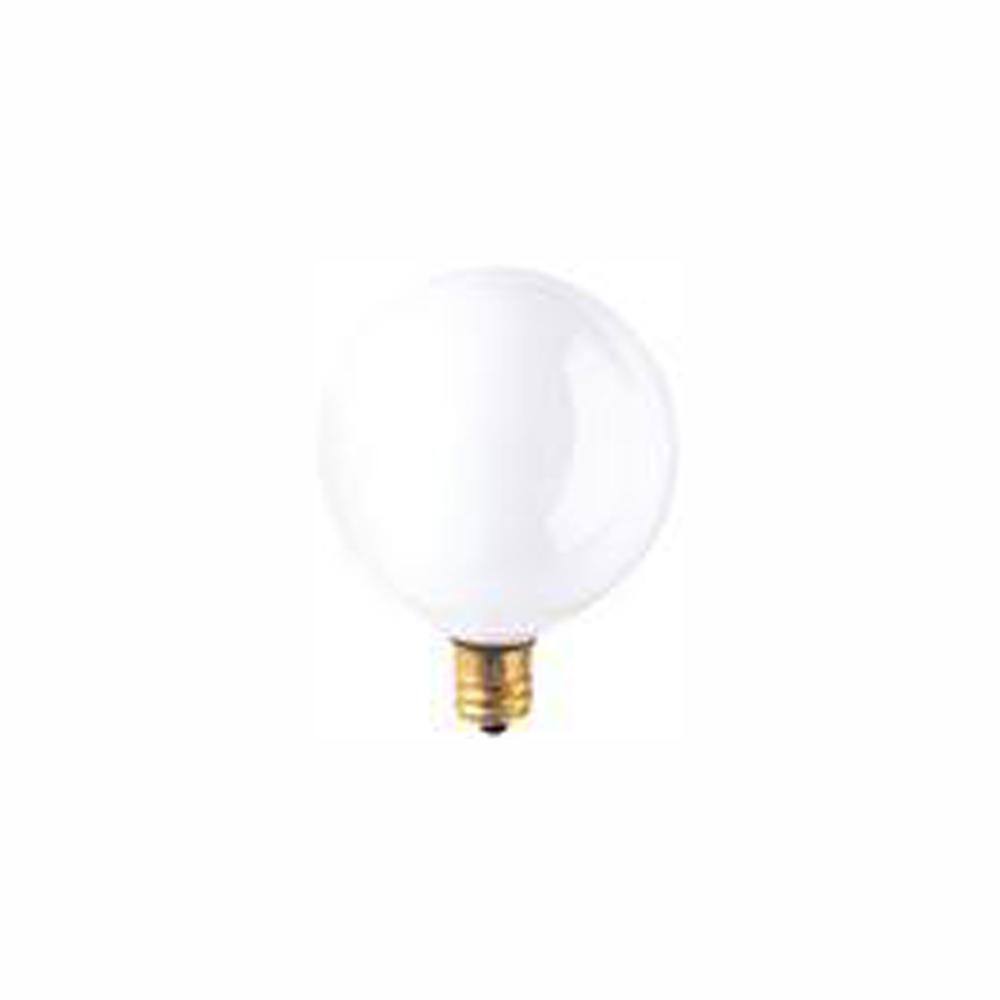 Bulbrite 60-Watt G16.5 White Dimmable (E12) Candelabra Screw Base Warm ...