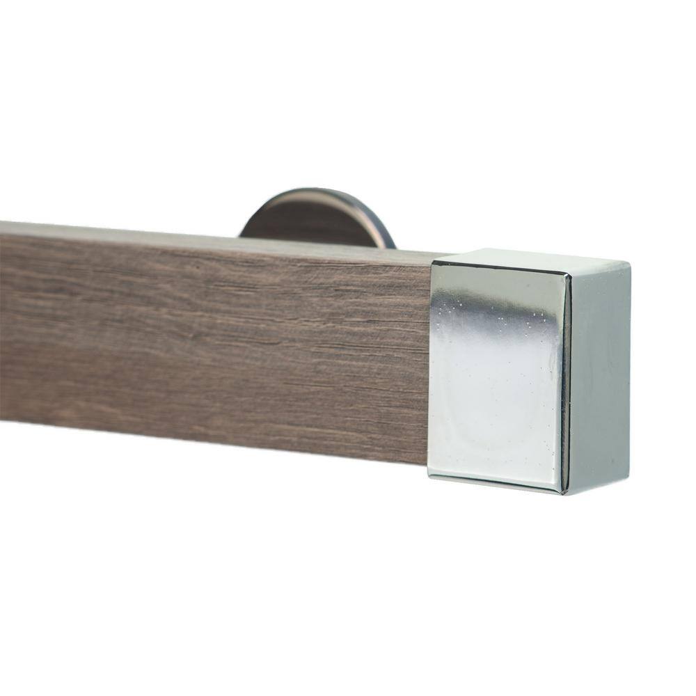 Art Decor Kontur Wood 48 in. Non-Adjustable Single Traverse Window ...