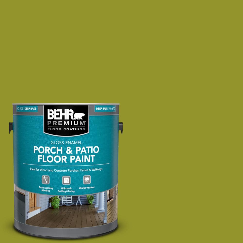 BEHR PREMIUM 1 gal. #P350-7 Lazy Lizard Gloss Enamel Interior/Exterior ...