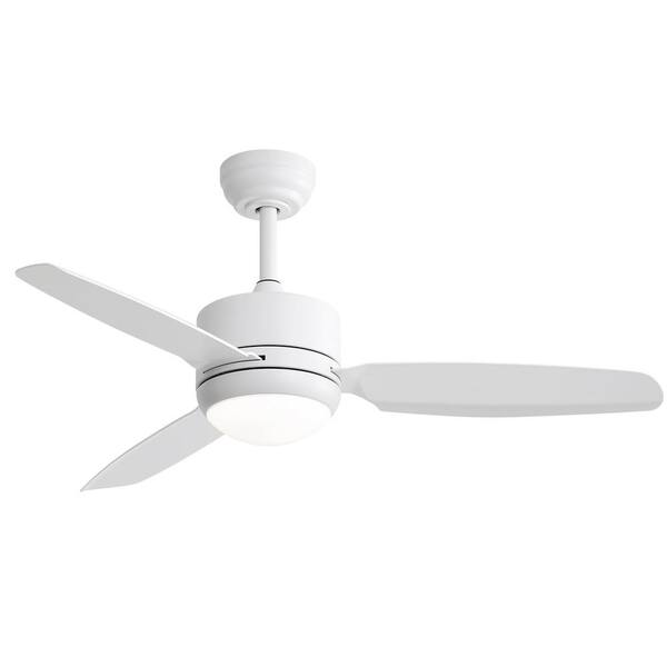 PUDO 3.8 ft. Integrated LED Indoor White Ceiling Fan Lighting with 3 ...