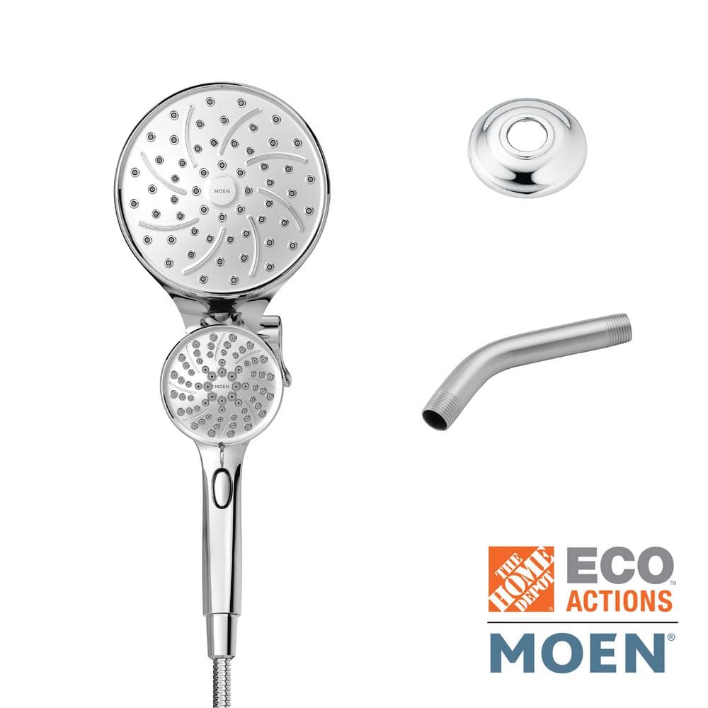 MOEN Attract with Magnetix 6-spray 6.75 in. Dual Shower Head and ...