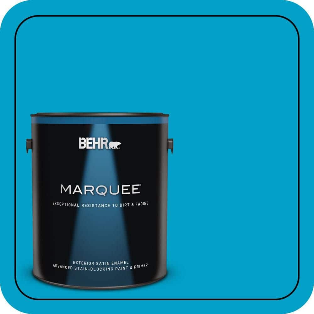 BEHR MARQUEE 1 gal. #P490-5 Yucatan Satin Enamel Exterior Paint ...