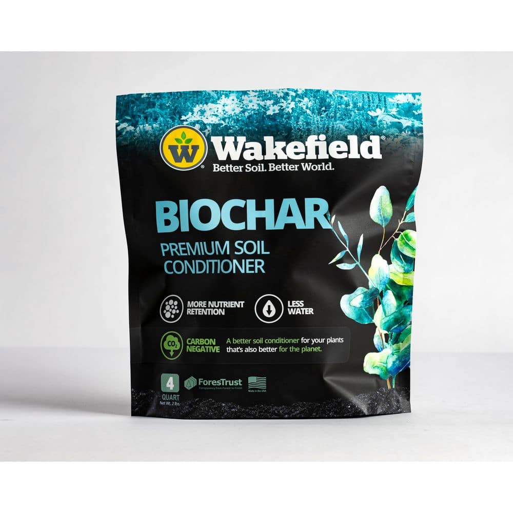 WAKEFIELD Biochar (100% Pure Biochar), Soil Amendment-4 qt. Bag 4206 ...