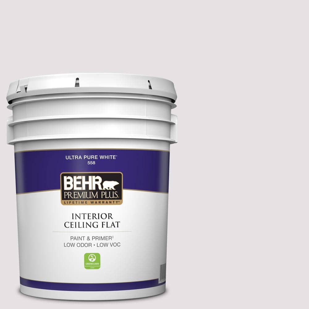 BEHR PREMIUM PLUS 5 gal. #PR-W02 Early Crocus Ceiling Flat Interior ...