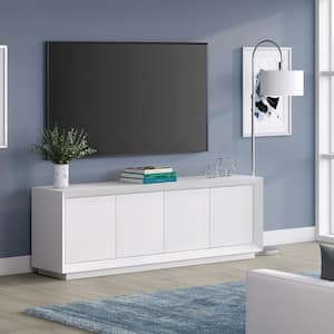 Meyer&Cross Hanson Rectangular White TV Stand For TV's up to 75 in ...