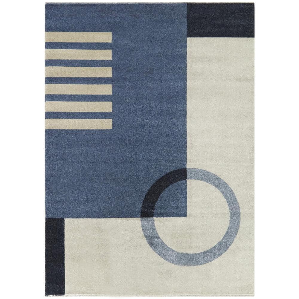 BALTA Lavaran Blue 8 ft. x 10 ft. Geometric Area Rug 3115554 - The Home ...