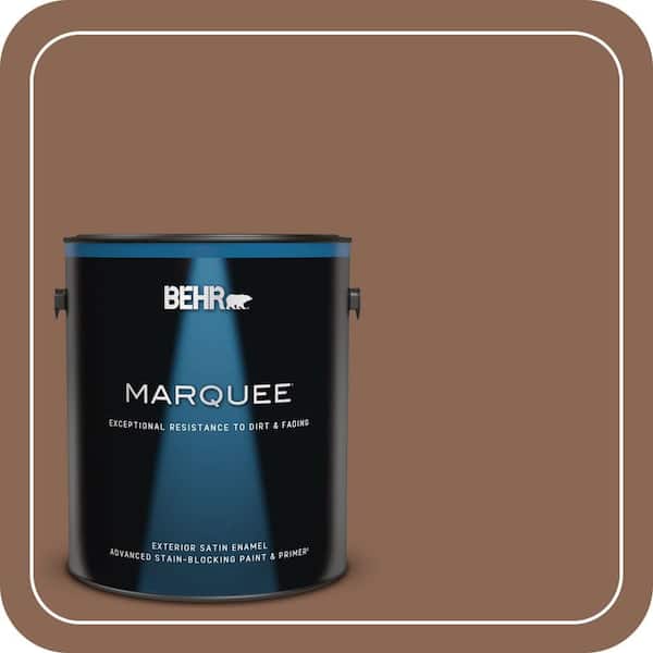 BEHR MARQUEE 1 gal. #PPU3-17 Clay Pot Satin Enamel Exterior Paint ...