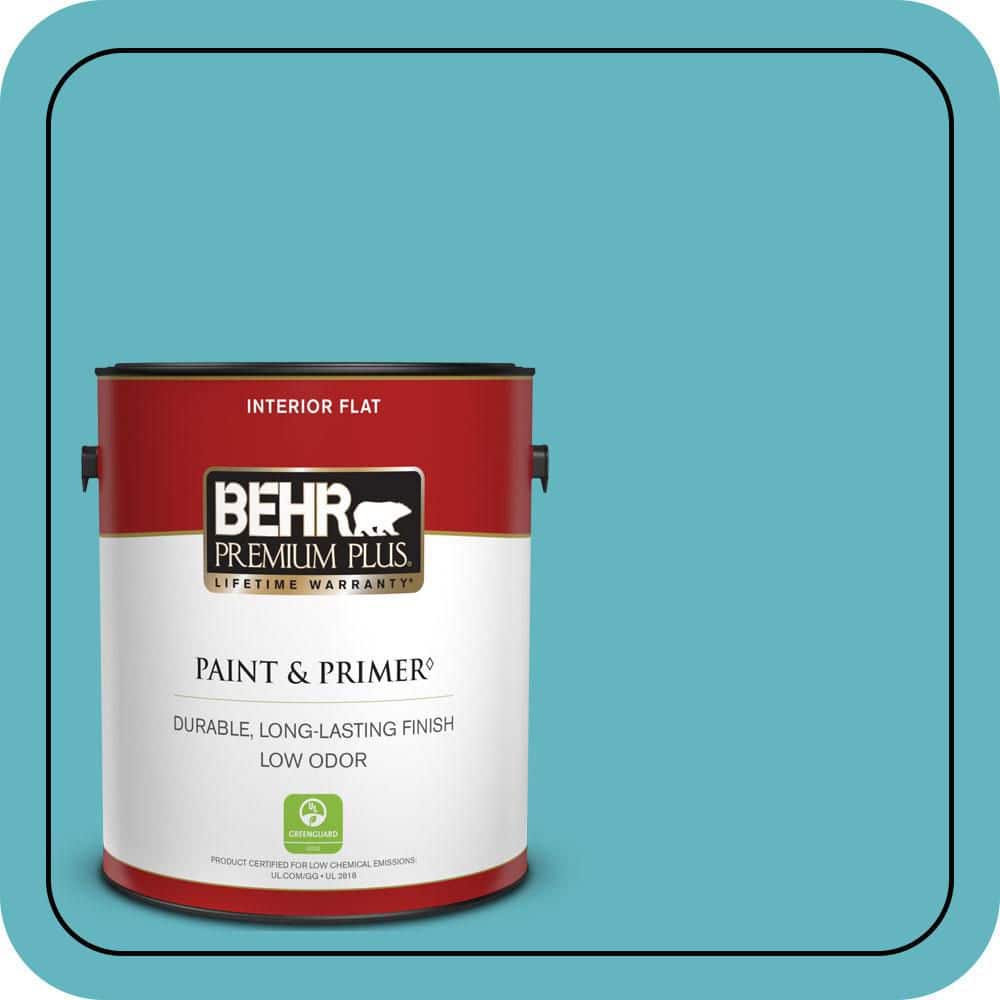 BEHR PREMIUM PLUS 1 gal. #MQ4-51 Adonis Flat Low Odor Interior Paint ...