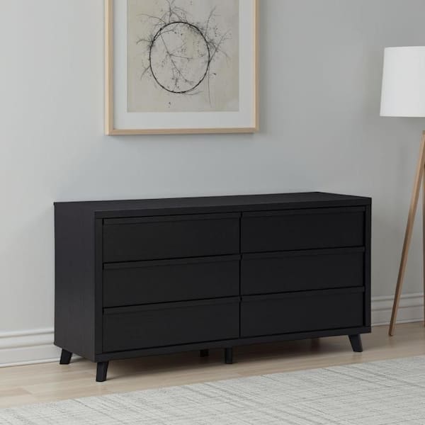 Benjara Black 6 Drawers 19.69 in. Wide Chest of Drawers BM332807 - The ...
