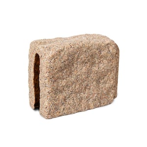 Beuta 7 in. x 6.5 in. x 4 in. SandStone (End) Faux Stone Plastic Garden ...
