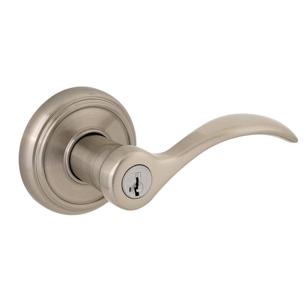 Baldwin Prestige Tobin Satin Nickel Entry Door Handle Featuring ...