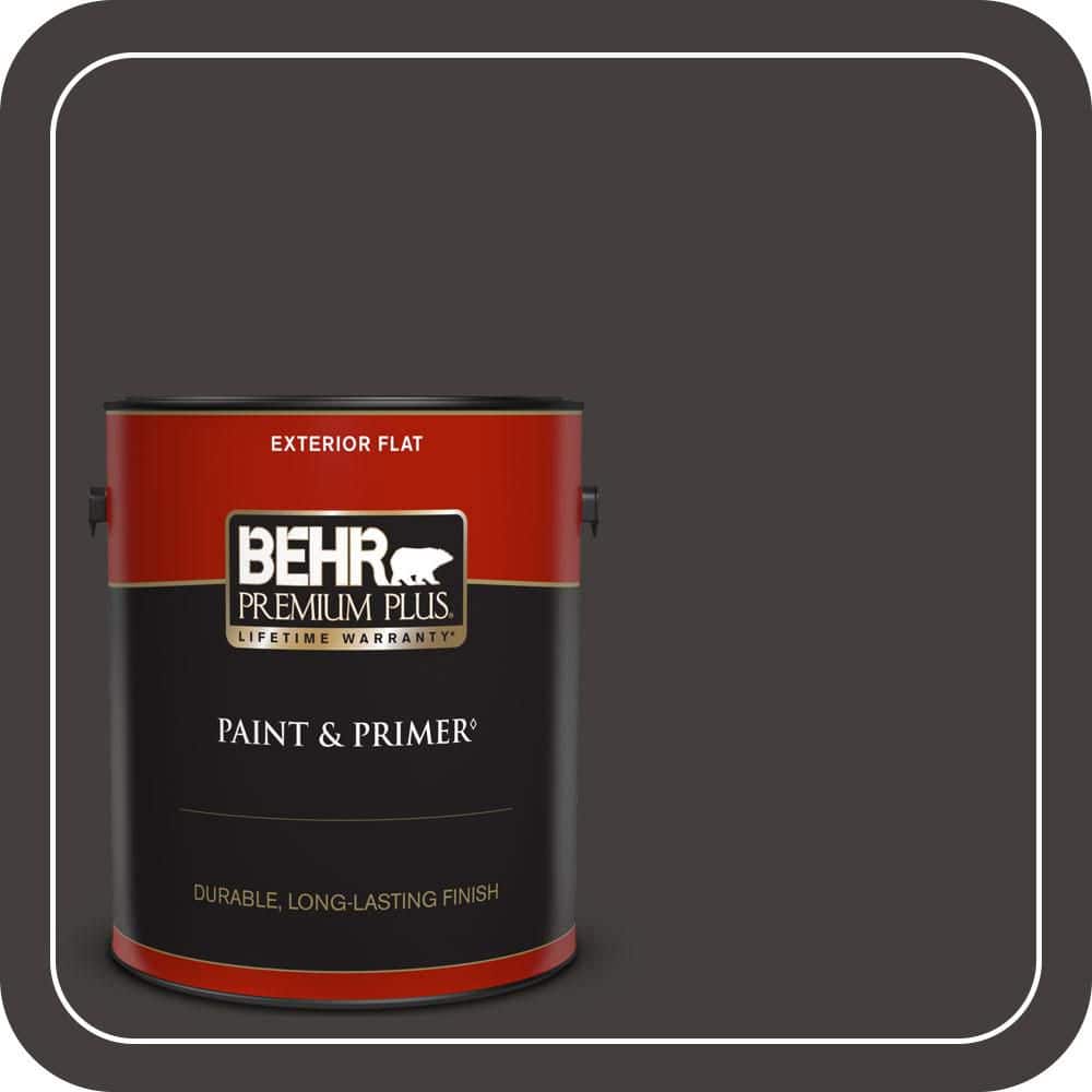 BEHR PREMIUM PLUS 1 gal. #MQ1-35 Off Broadway Flat Exterior Paint ...