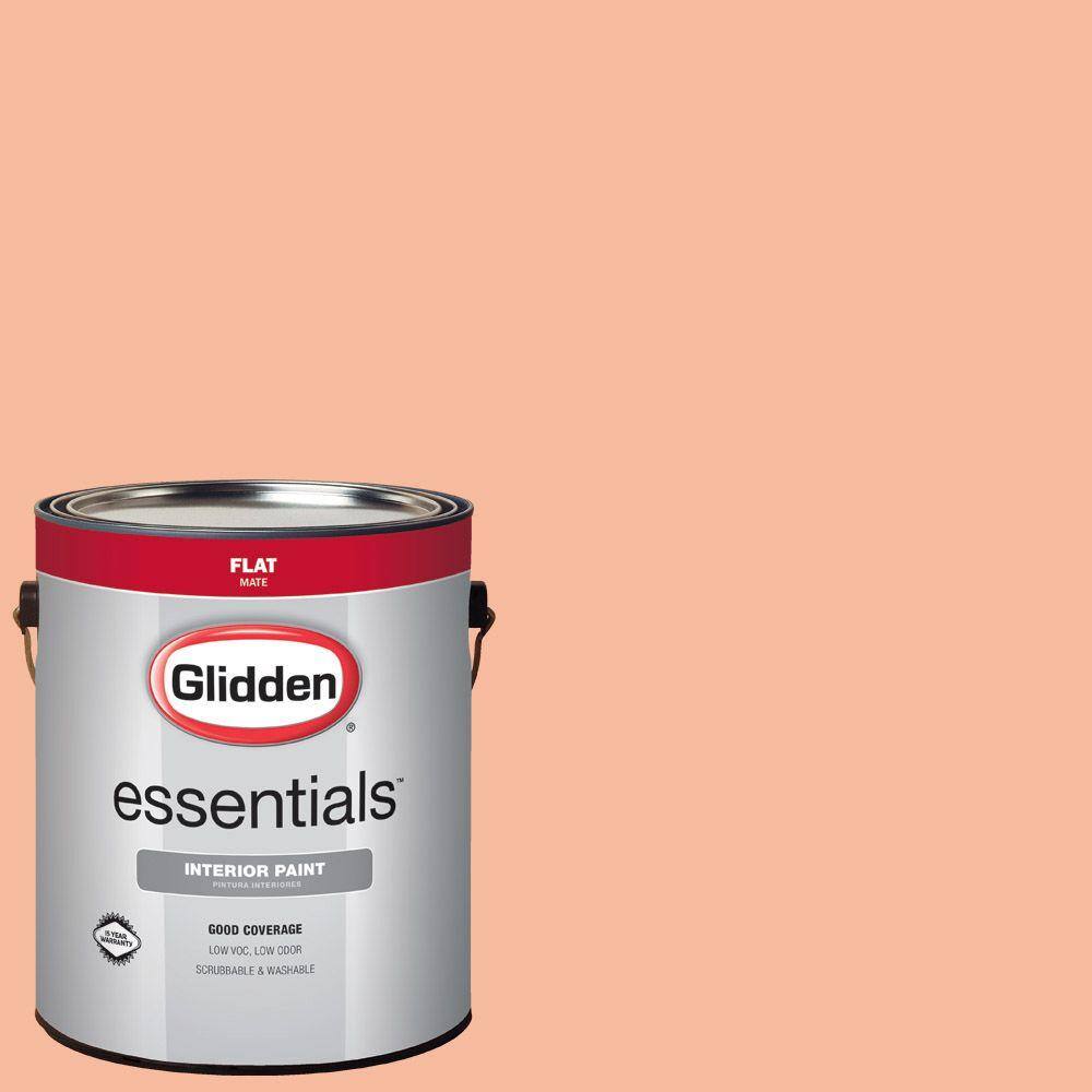 Glidden Essentials 1 gal. #HDGO16 Peach Medley Flat Interior Paint ...