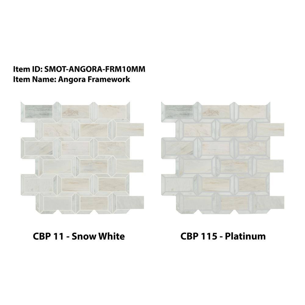 Buy Angora Framework 12 in. x 12 in. Polished Marble Floor and Wall ...