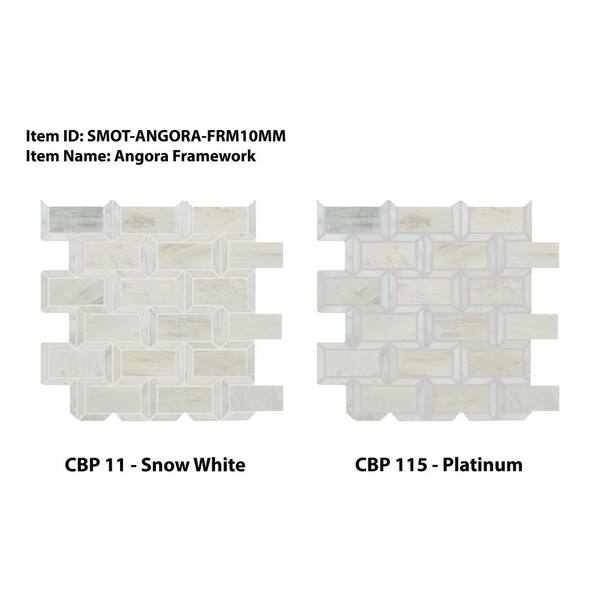 Buy Angora Framework 12 in. x 12 in. Polished Marble Floor and Wall ...