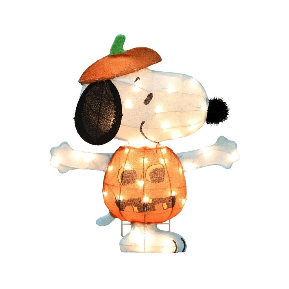 Peanuts 24 in. Snoopy in Jack O Lantern Plug-In Halloween Yard Art PW ...
