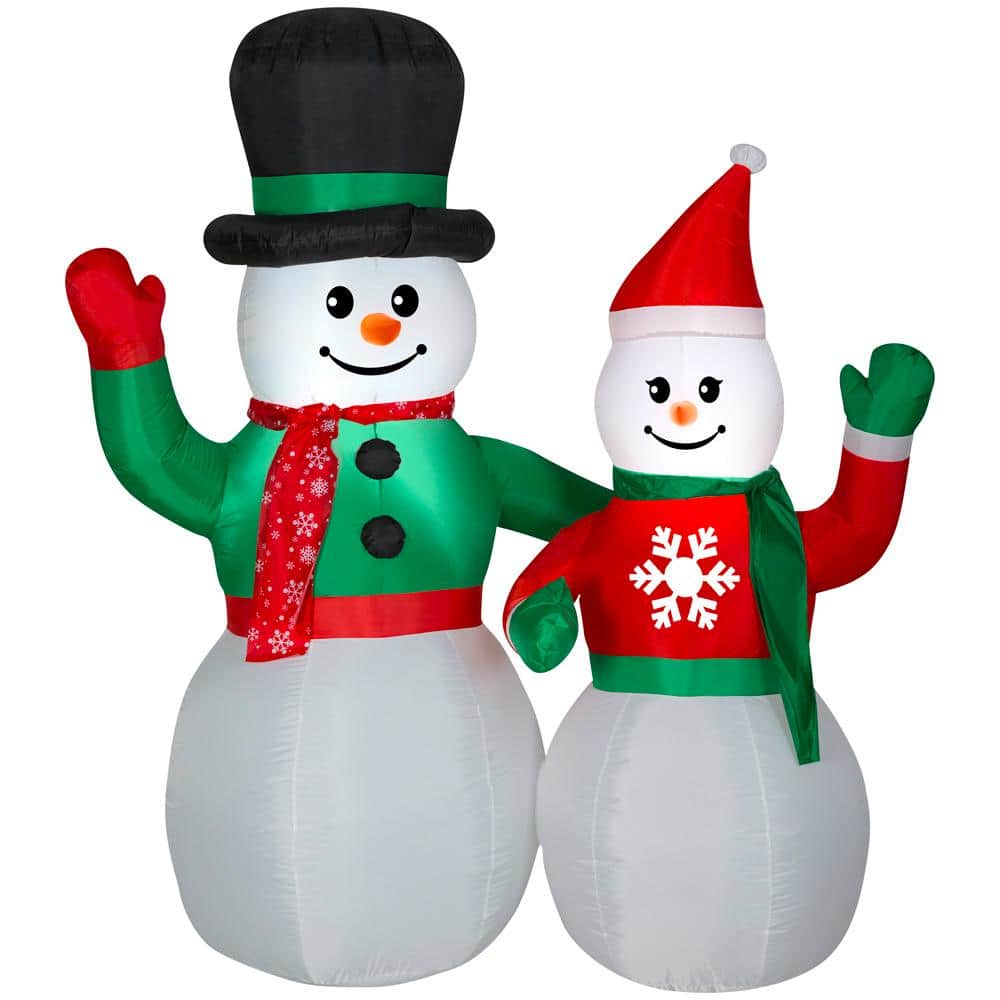 Gemmy 6.5 ft. Tall Life Size Airblown Snowman Scene Inflatable G-115903 ...