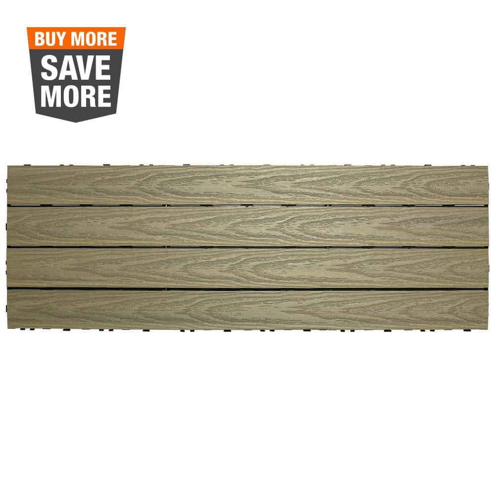 NewTechWood UltraShield Naturale 1 ft. x 3 ft. Quick Deck Outdoor ...
