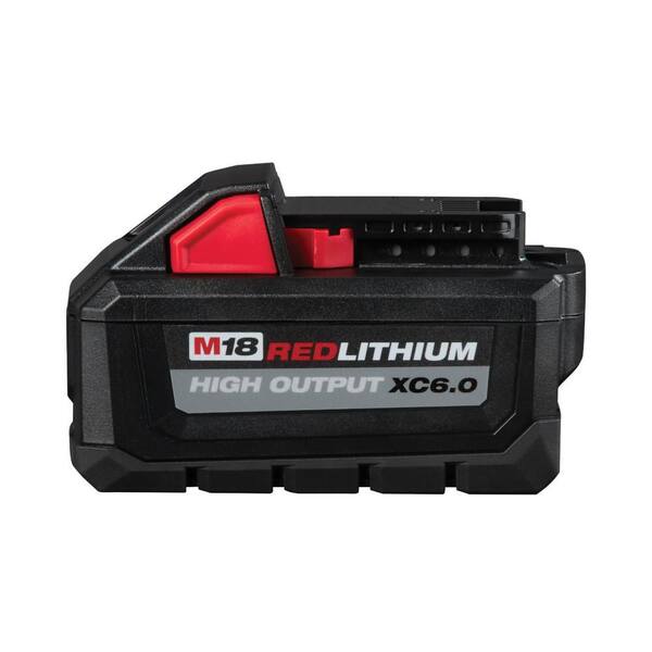Milwaukee M18 18 Volt Lithium Ion High Output 6.0Ah Battery Pack 2 Pack 48 11 1862 The Home Depot