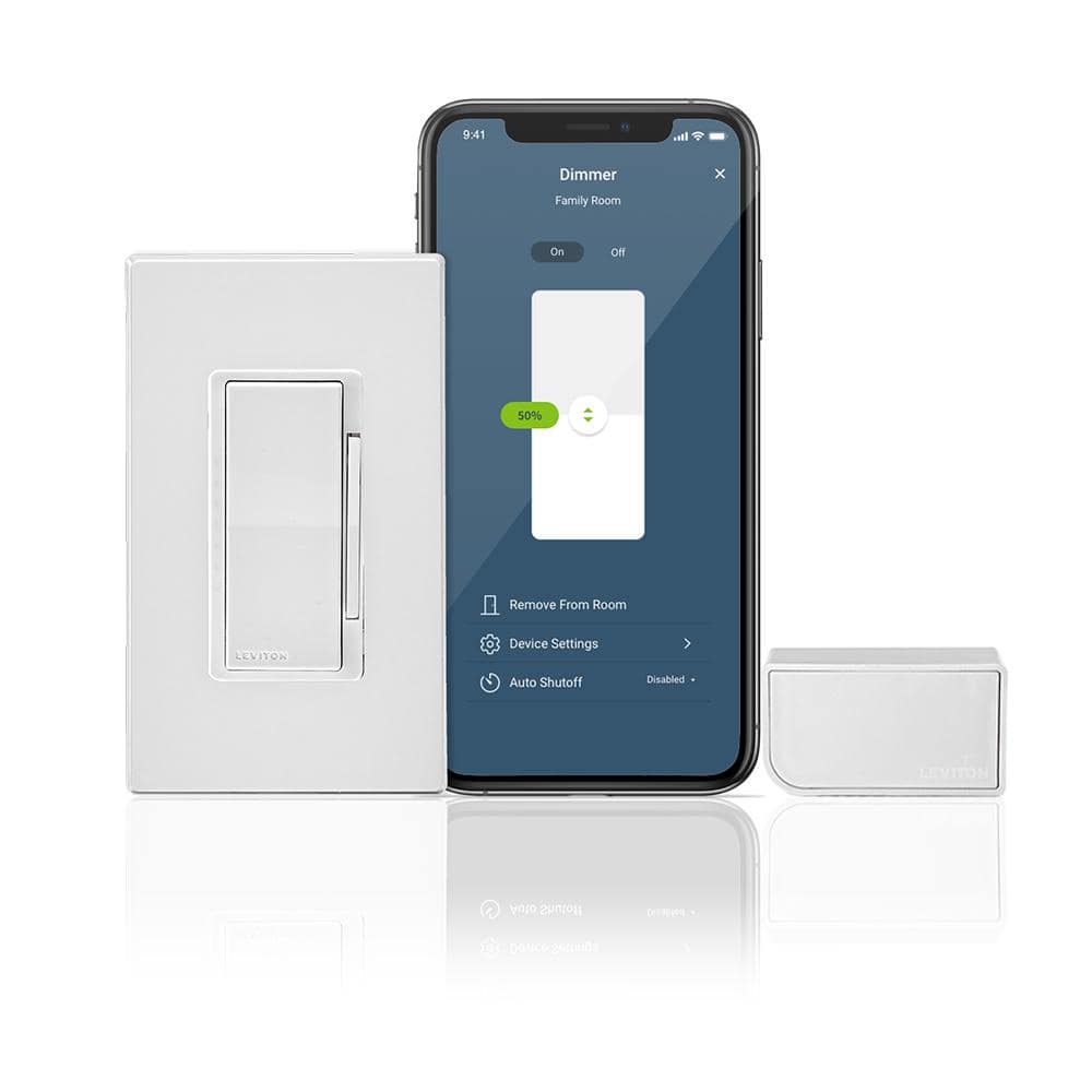 Leviton Decora Smart No-Neutral Dimmer & Wi-Fi Bridge Kit for Older ...