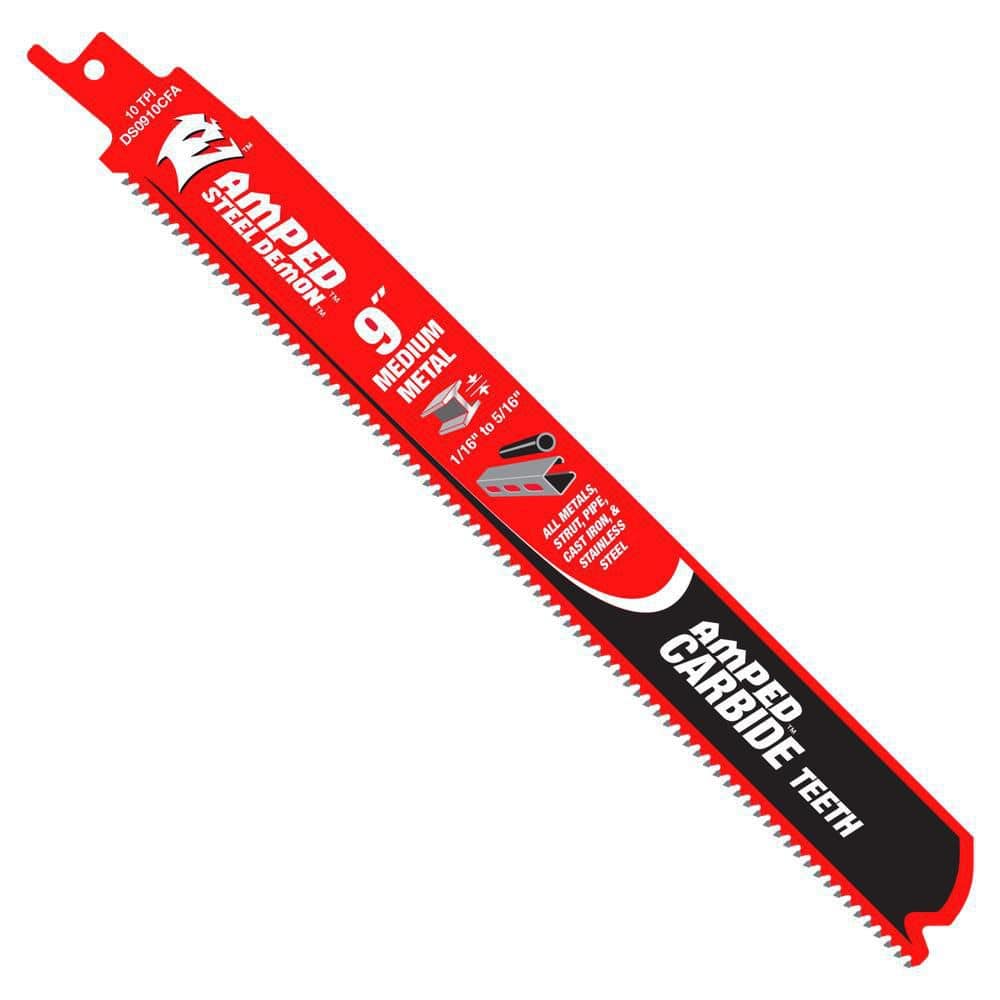 DIABLO 9 in. 10 TPI AMPED Steel Demon Carbide Teeth Reciprocating Saw ...