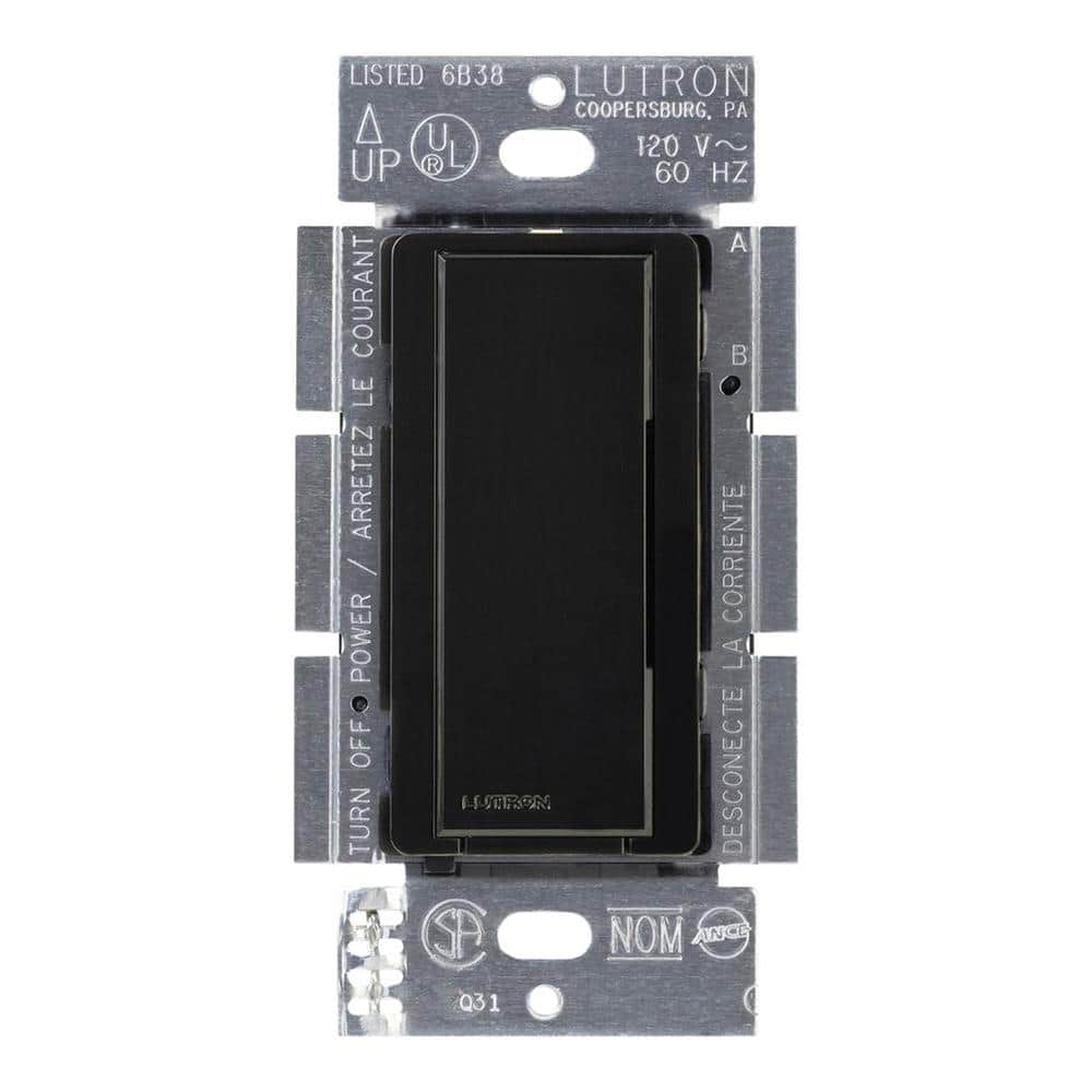 Lutron Maestro Companion Switch, only for use with Maestro Digital Switches, 8-Amp, Black (MA-AS ...