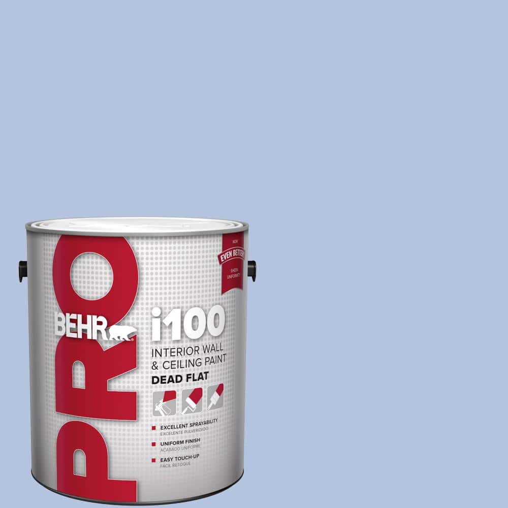 BEHR PRO 1 gal. #600C-3 Periwinkle Bud Dead Flat Interior Paint PR10501 ...