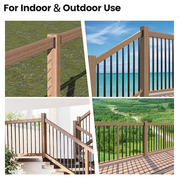 KIWDZFU Deck Railing Brackets Connectors Rail Support Kit for 2x4 Wood ...