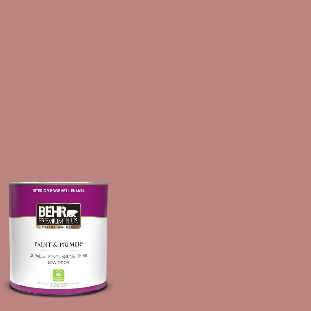 BEHR PREMIUM PLUS 1 qt. #S150-4 Red Clover Eggshell Enamel Low Odor ...