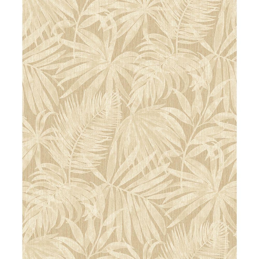 Chesapeake Sonny Light Brown Fronds Wallpaper 4191-83028 - The Home Depot