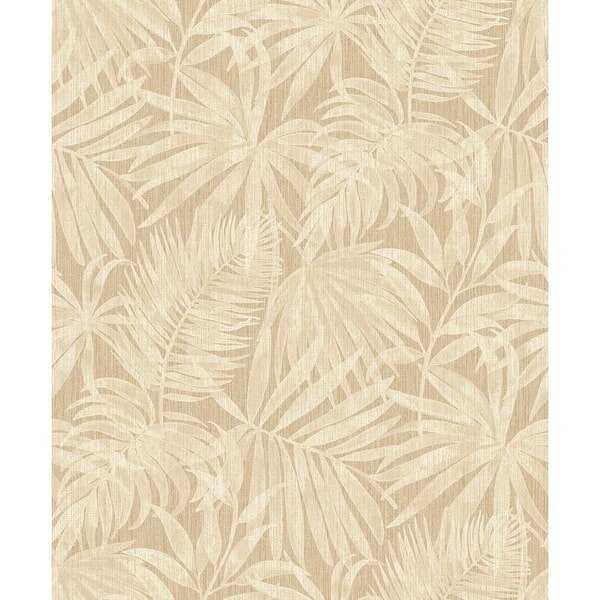 Chesapeake Sonny Light Brown Fronds Wallpaper Sample 4191-83028SAM ...