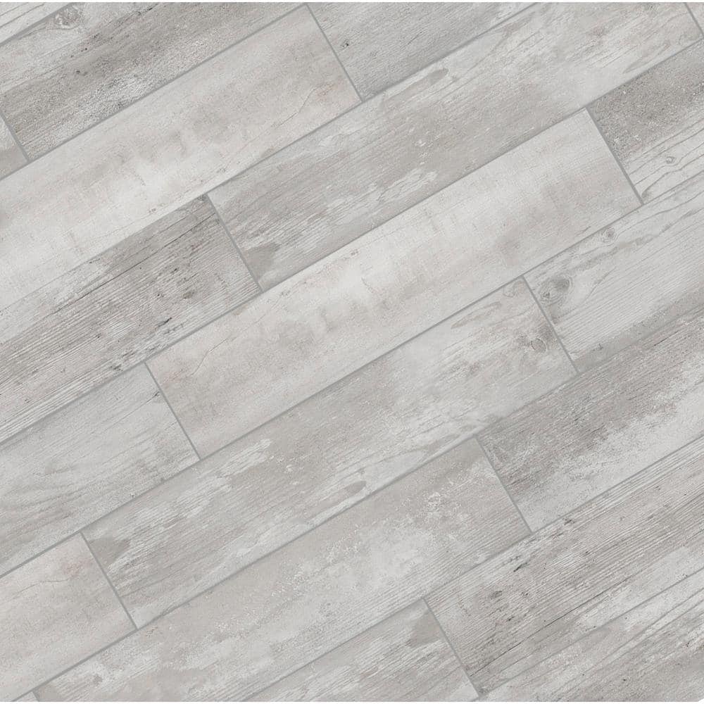 Buy Alaskan Powder Light Gray 8 in. x 36 in. Matte Porcelain Floor and ...